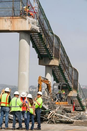 VIDEO: PCH Pedestrian Bridge Demolished | | picketfencemedia.com