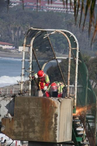 VIDEO: PCH Pedestrian Bridge Demolished | | picketfencemedia.com