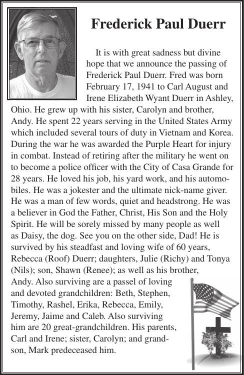 Frederick Paul Duerr | Obituaries | pinalcentral.com