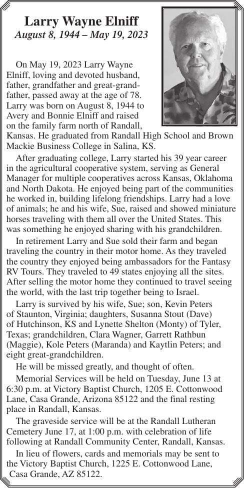 Larry Wayne Elniff | Obituaries | pinalcentral.com