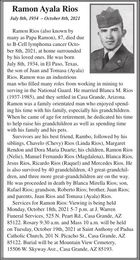 Ramon Ayala Rios | Obituaries | pinalcentral.com