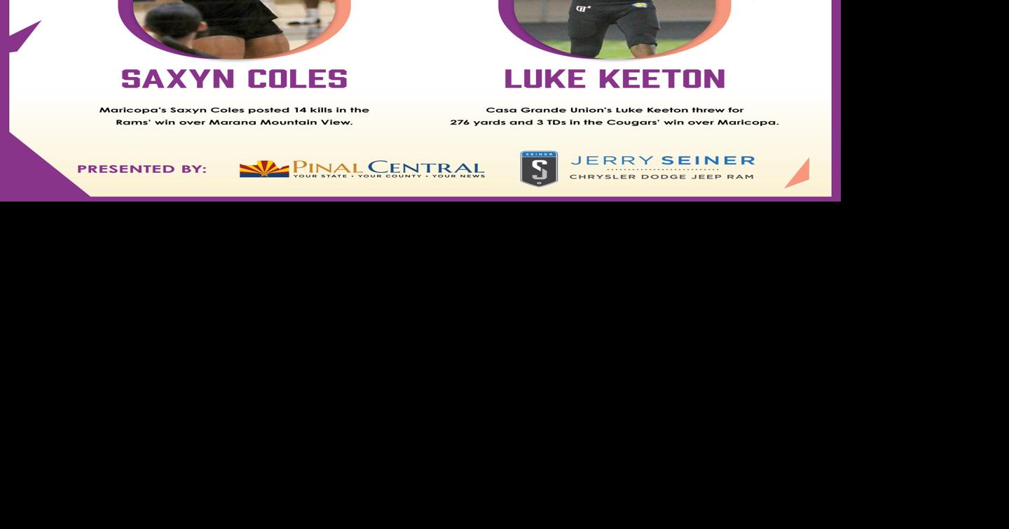 Saxyn Coles & Luke Keeton, 9/26/24 | Pinal Prep Performer Of The Week ...
