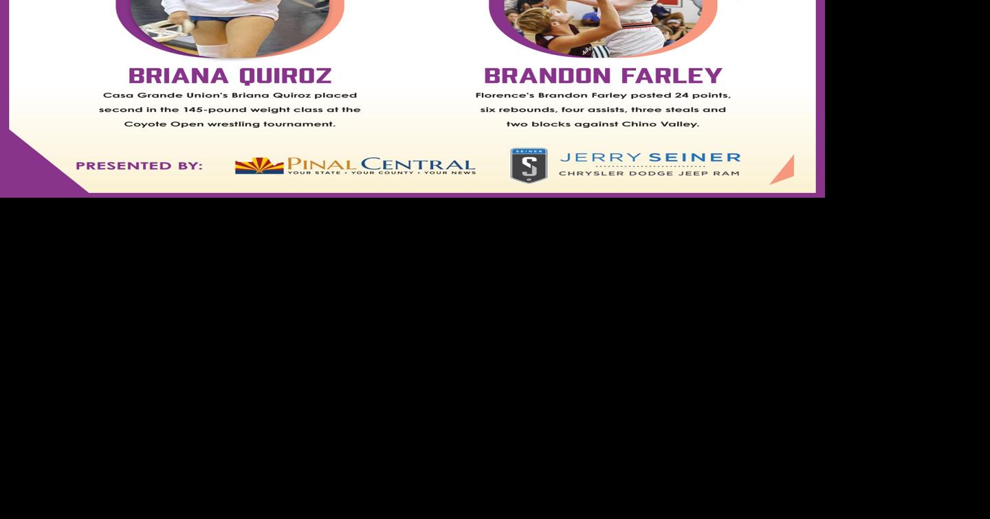 Briana Quiroz & Brandon Farley, 12/15/22 | Pinal Prep Performer Of The Week | pinalcentral.com