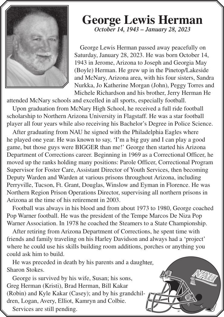 George Lewis Herman | Obituaries | pinalcentral.com