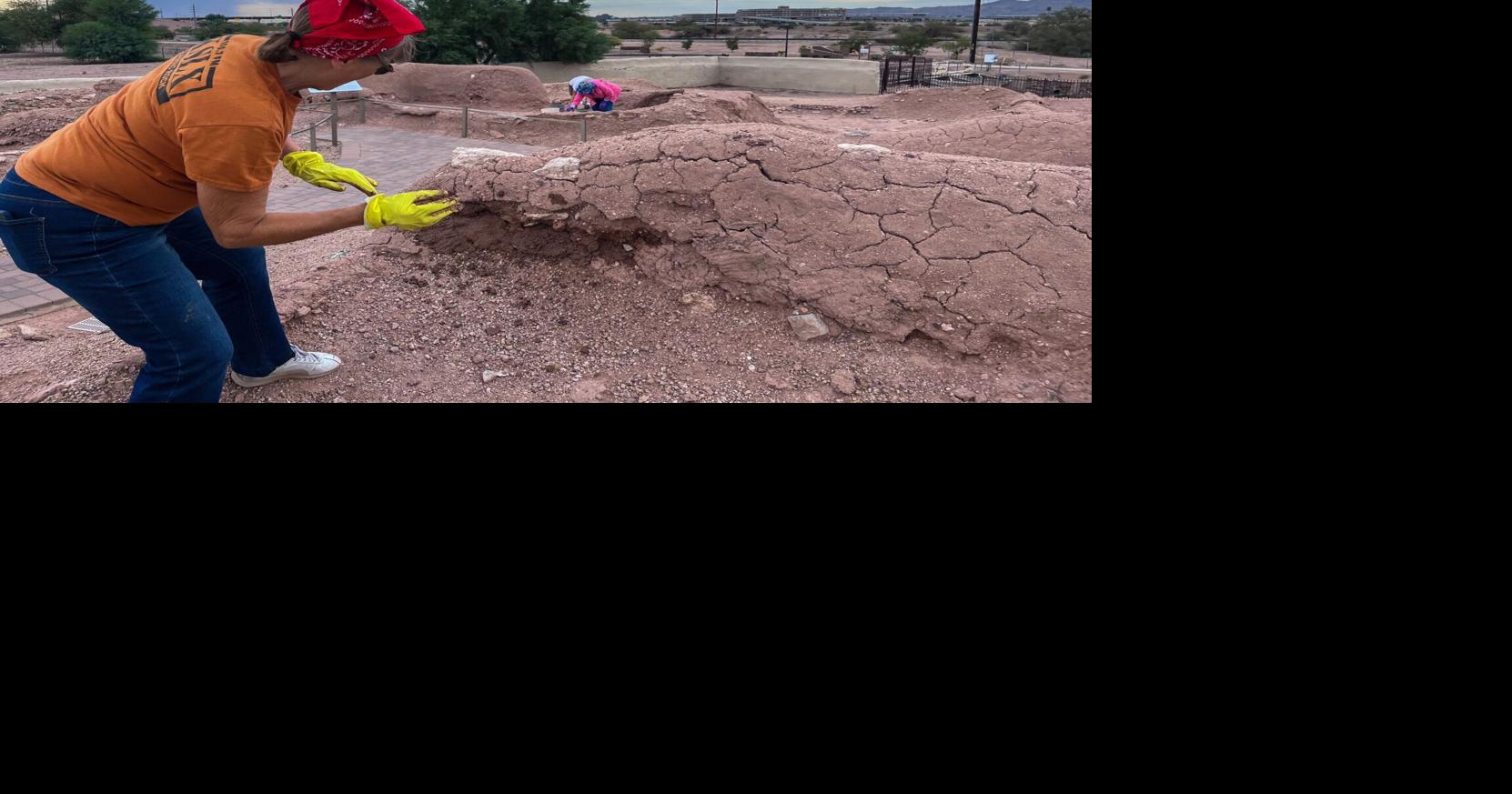 Volunteers throw mud to preserve ancient artifact in Phoenix | Arizona ...