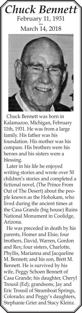 Chuck Bennett | Obituaries | pinalcentral.com