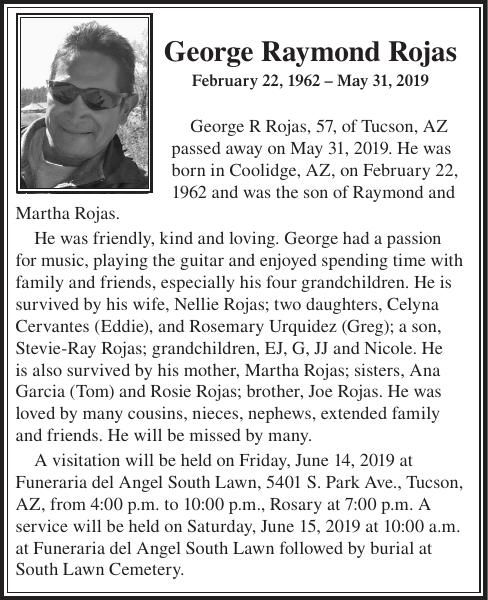 George Raymond Rojas | Obituaries | pinalcentral.com
