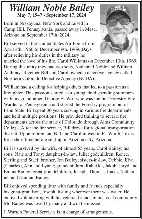 William Noble Bailey | Obituaries | pinalcentral.com