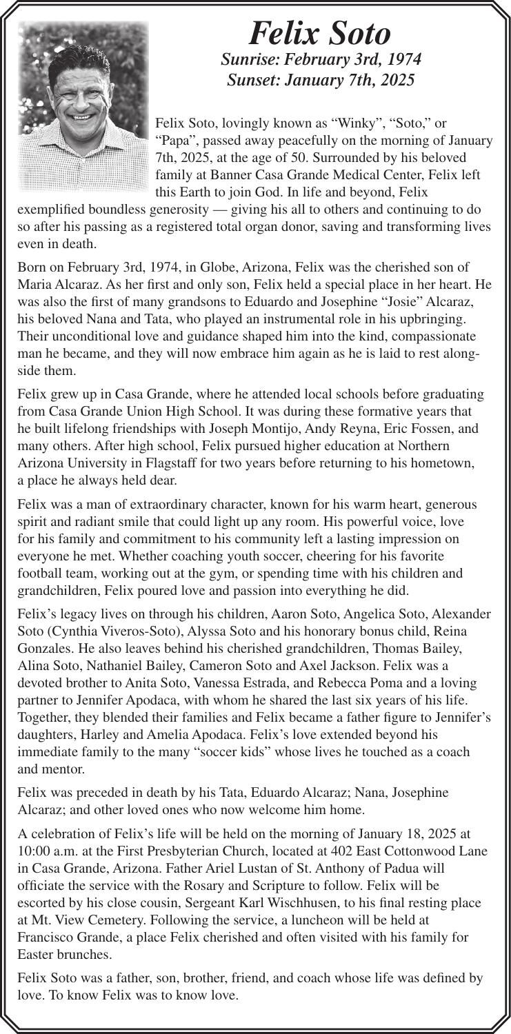 Felix Soto | Obituaries | pinalcentral.com