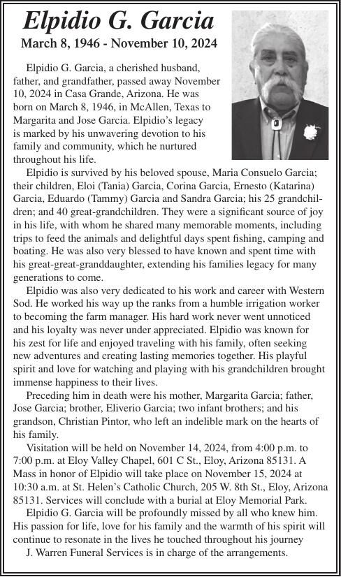 Elpidio G. Garcia | Obituaries | pinalcentral.com