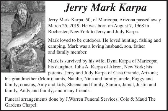Jerry Mark Karpa | Obituaries | pinalcentral.com