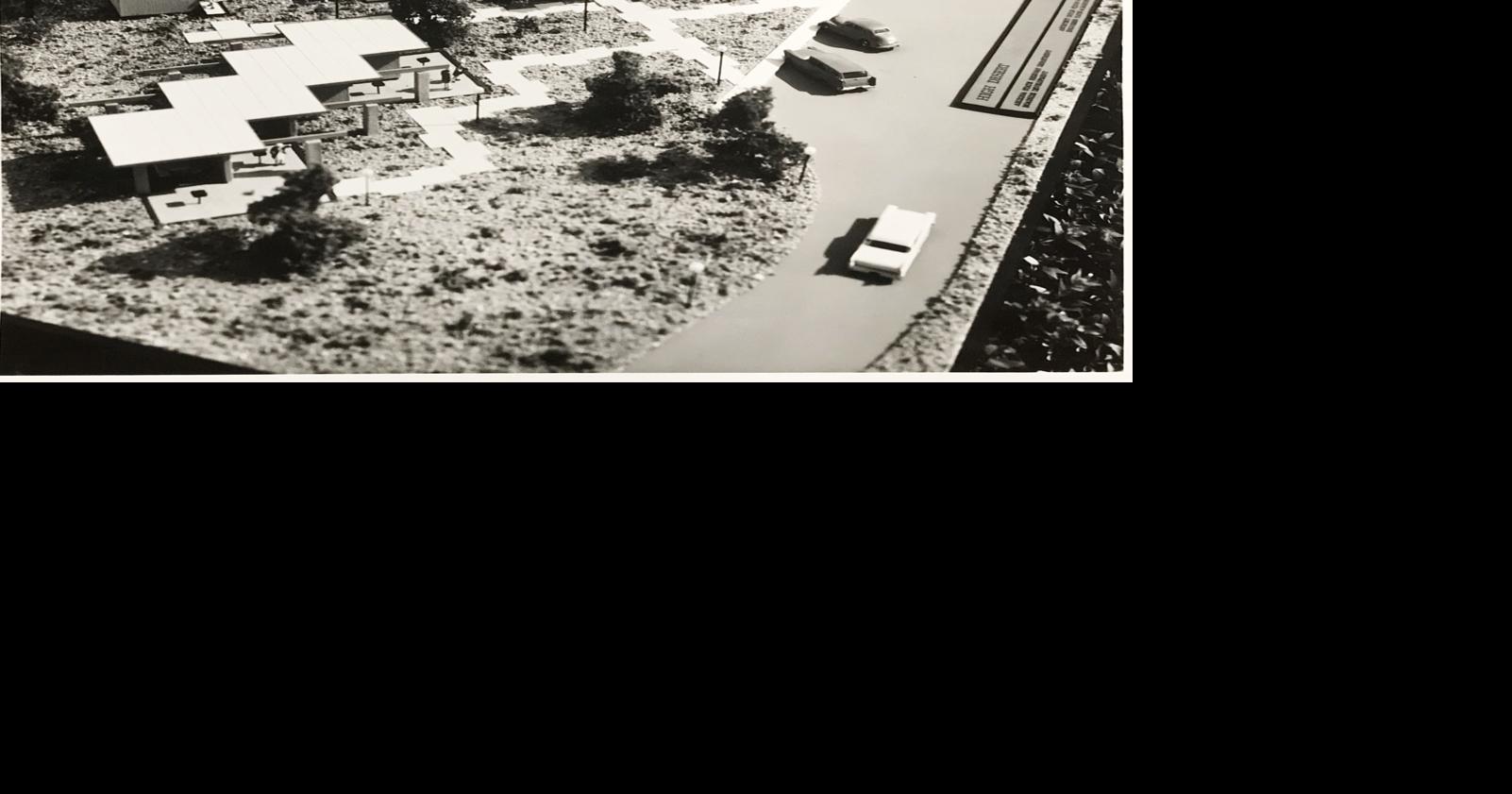 Vintage photo shows model of then proposed I-10 Sacaton Rest Area ...