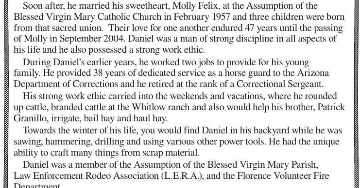 Daniel "Danny" S. Granillo | Obituaries | pinalcentral.com