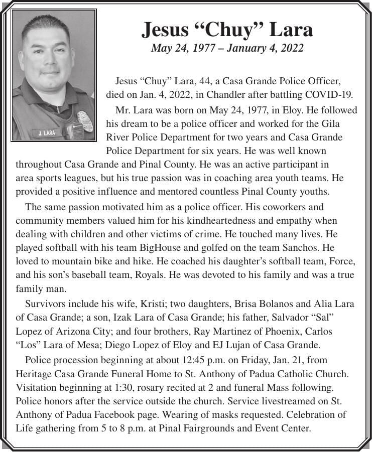 Jesus “Chuy” Lara | Obituaries | pinalcentral.com