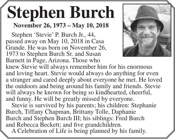 Stephen Burch | Obituaries | pinalcentral.com