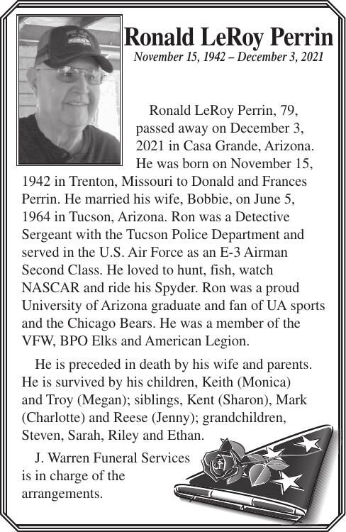 Ronald LeRoy Perrin | Obituaries | pinalcentral.com