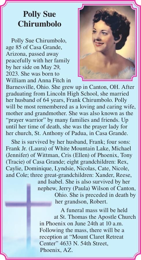 Polly Sue Chirumbolo | Obituaries | pinalcentral.com