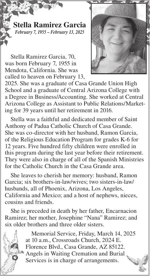 Stella Ramirez Garcia | Obituaries | pinalcentral.com