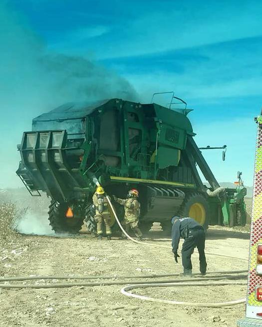 Eloy firefighters extinguish cotton picker fire | News | pinalcentral.com