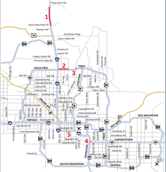 Restrictions, closures on sections of I-17, Loop 101 and US 60 ...