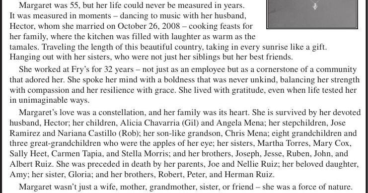 Margaret Ramirez | Obituaries | pinalcentral.com