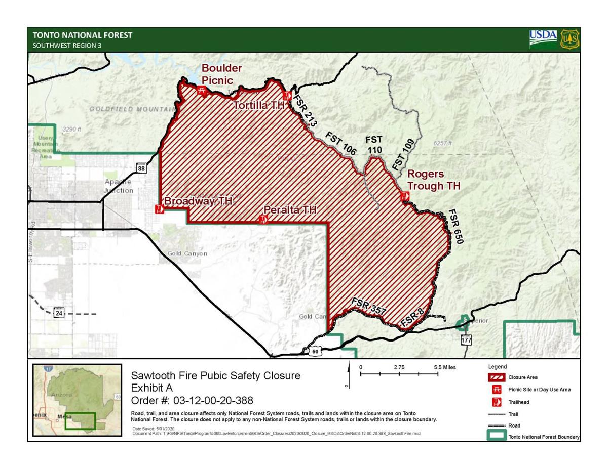 Wildfire in Superstition Mountains grows closer to Pinal community ...