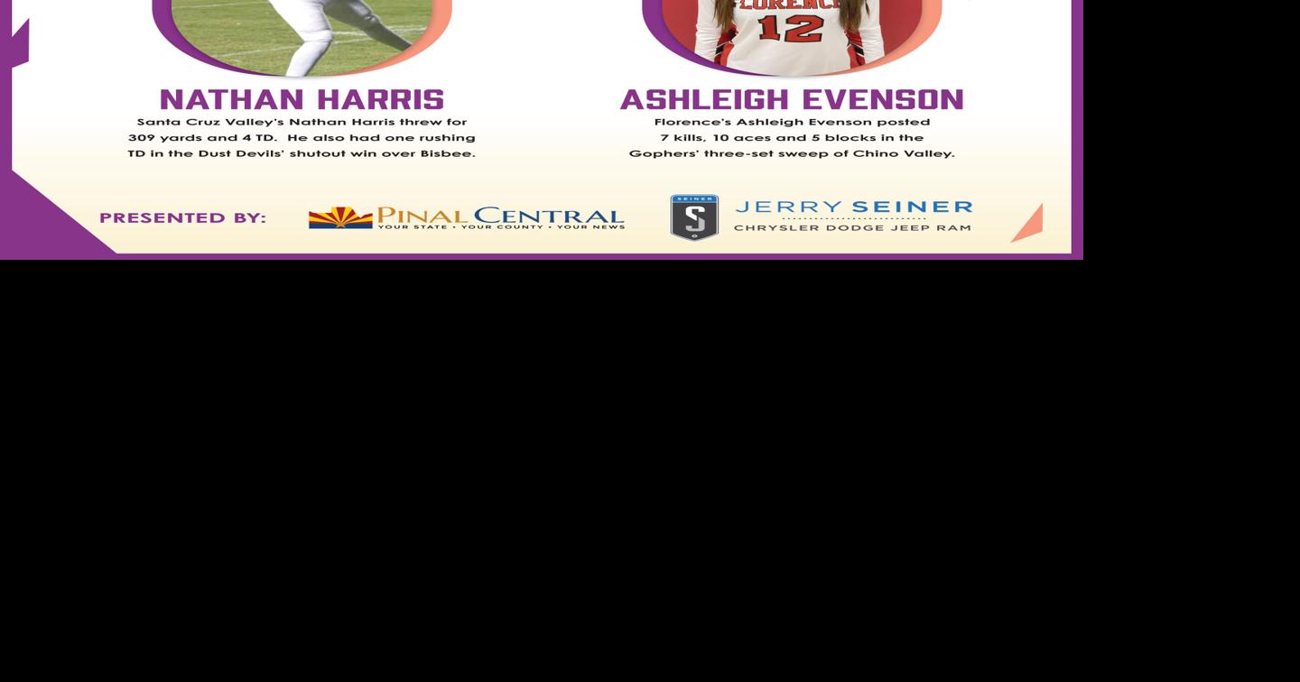 Nathan Harris & Ashleigh Evenson, 9/14/23 | Pinal Prep Performer of the ...