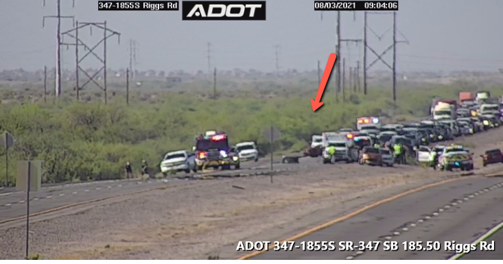 Crash near Riggs Road closes northbound SR 347 | News | pinalcentral.com