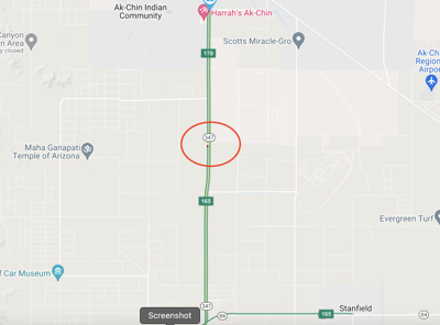 Two vehicle accident blocking part of SR 347 | Area News | pinalcentral.com