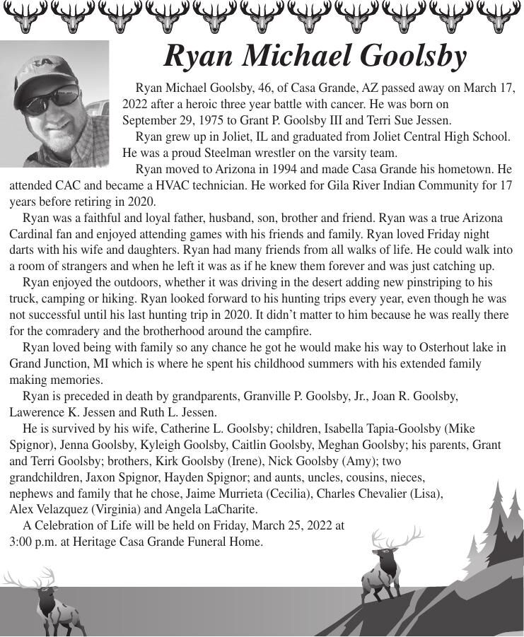Ryan Michael Goolsby | Obituaries | pinalcentral.com