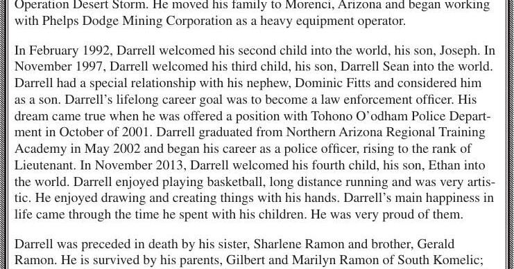 Darrell Joseph Ramon | Obituaries | pinalcentral.com