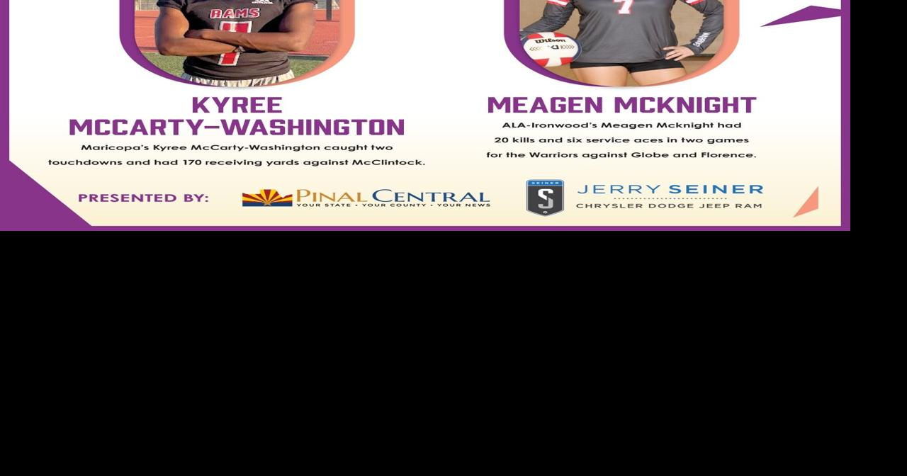 Kyree McCarty-Washington & Meagen McKnight, 10/20/22 | Pinal Prep ...