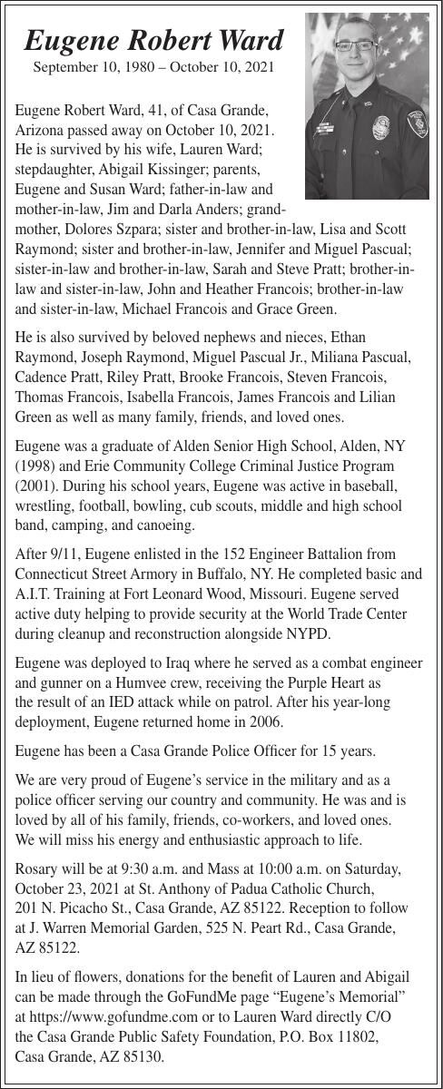 Eugene Robert Ward | Obituaries | pinalcentral.com