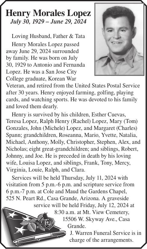 Henry Morales Lopez | Obituaries | pinalcentral.com