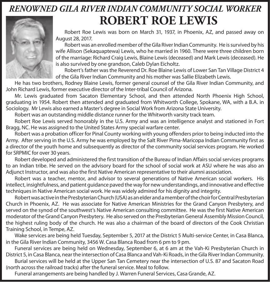Robert Roe Lewis | Obituaries | pinalcentral.com