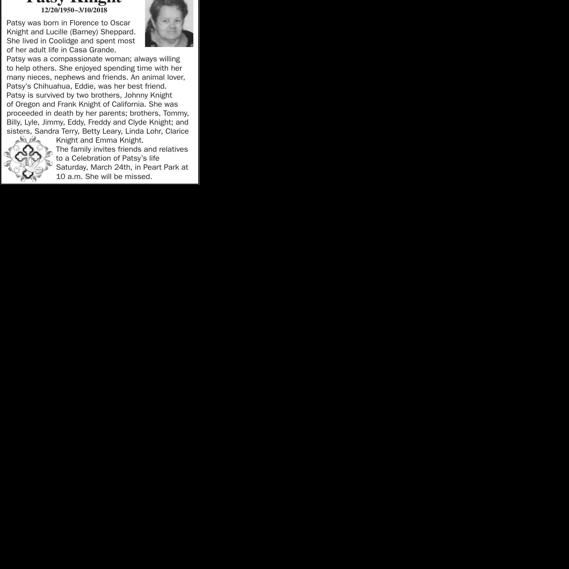 Patsy Knight | Obituaries | pinalcentral.com