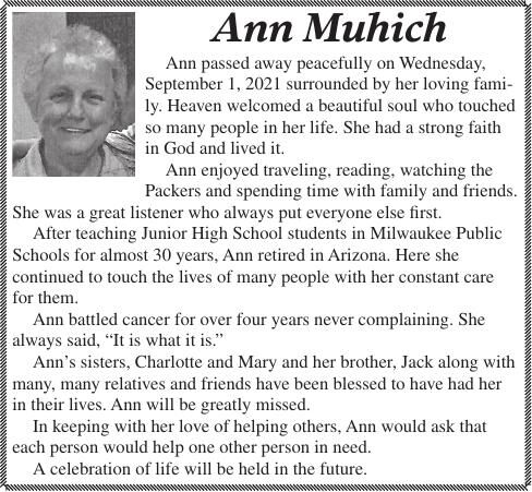 Ann Muhich | Obituaries | pinalcentral.com