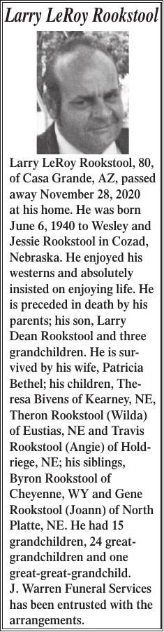 Larry LeRoy Rookstool | Obituaries | pinalcentral.com