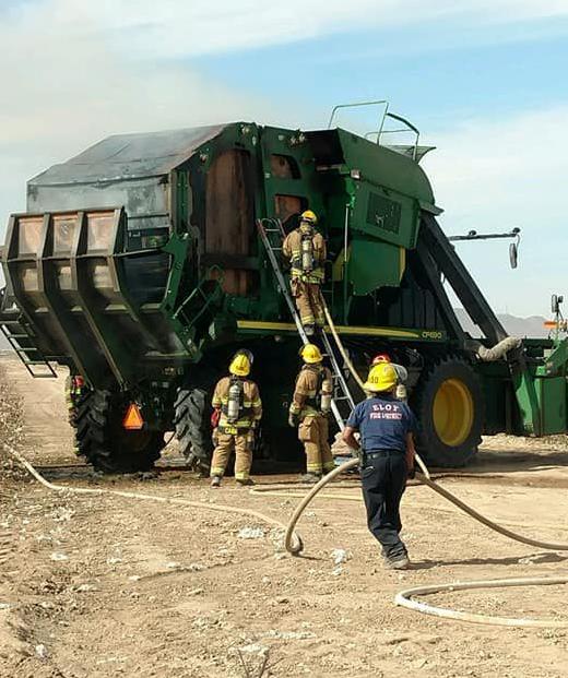 Eloy firefighters extinguish cotton picker fire | News | pinalcentral.com