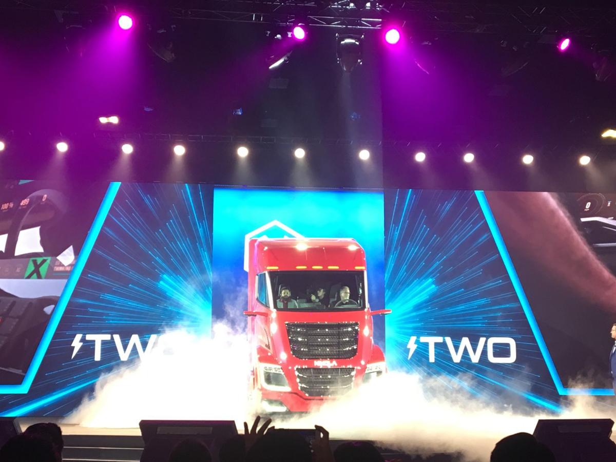 Vehicles of the future: Nikola World unveils hydrogen-electric trucks ...