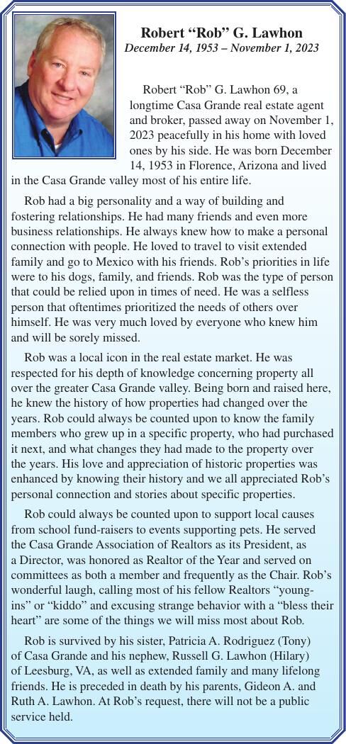 Robert “Rob” G. Lawhon | Obituaries | pinalcentral.com