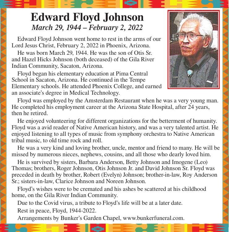 Edward Floyd Johnson | Obituaries | pinalcentral.com