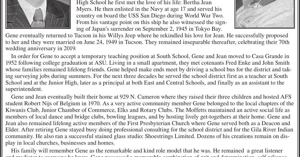 Gene Darrell Moffett | Obituaries | pinalcentral.com