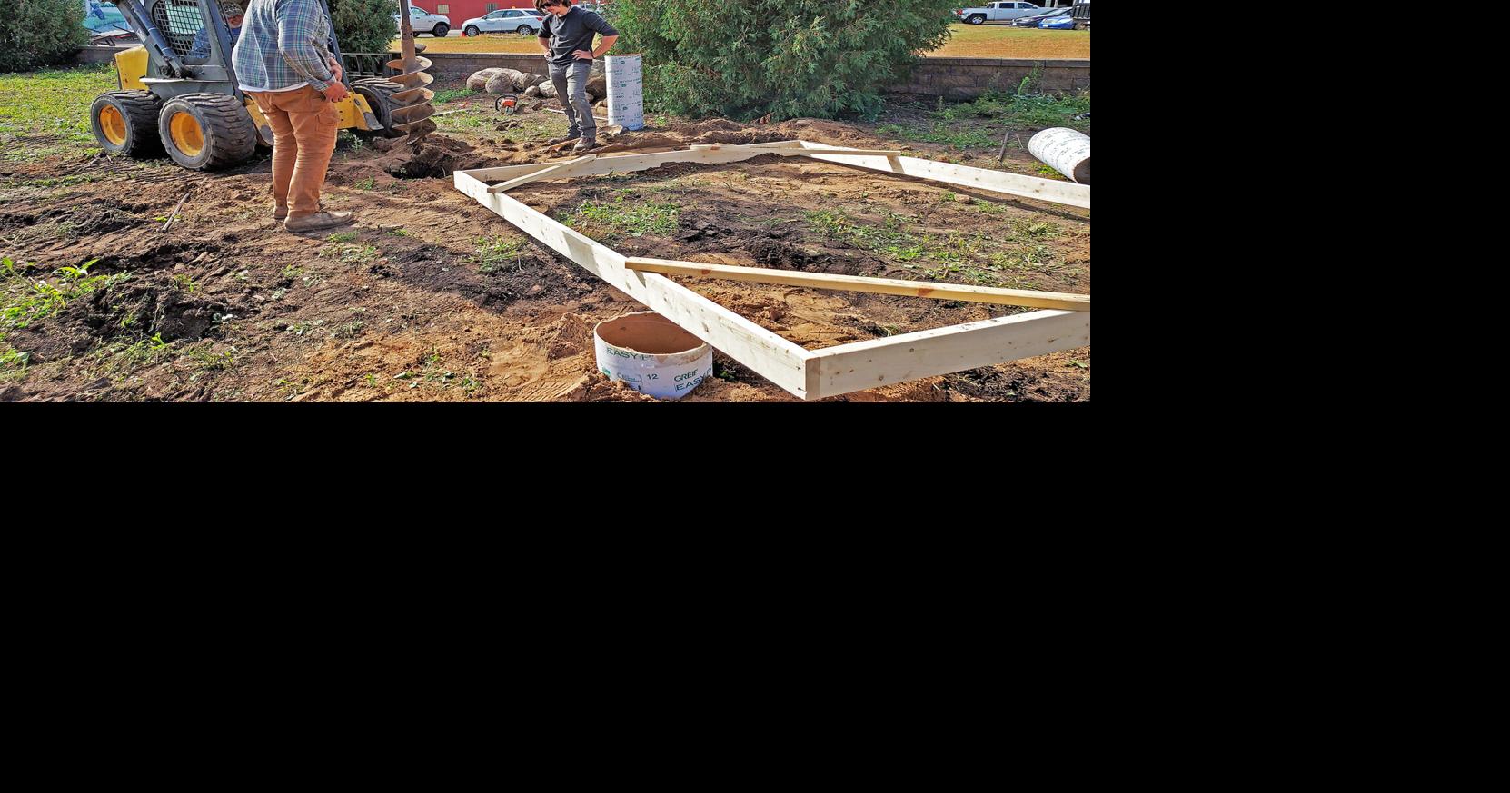 Discovery Garden pavilion footings installed | Pine City Pioneer ...