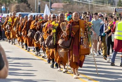 monks walking
