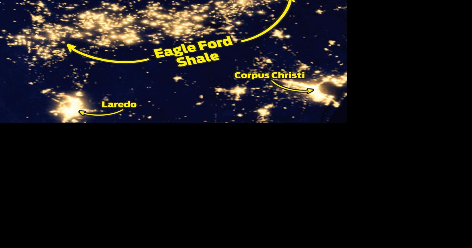 Eagle Ford Shale night image from NASA’s satellite as 40th anniversary ...