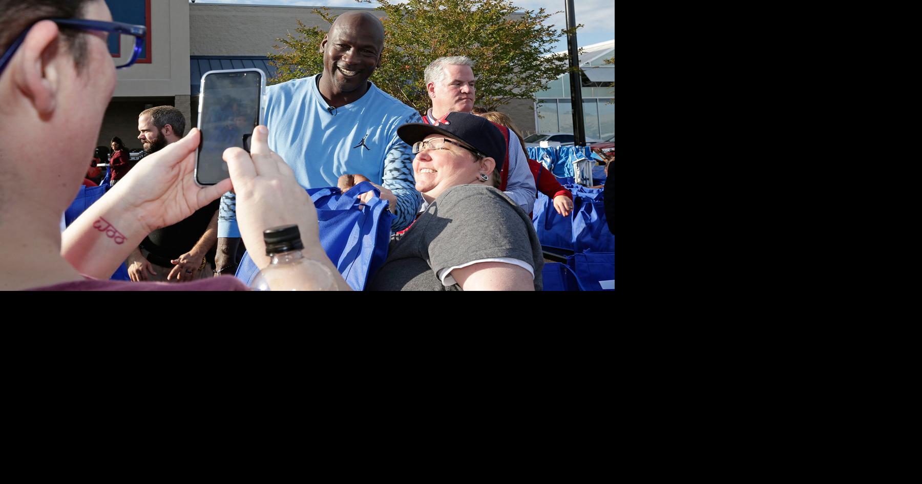 Michael Jordan returns home, meets with hurricane victims | Basketball ...
