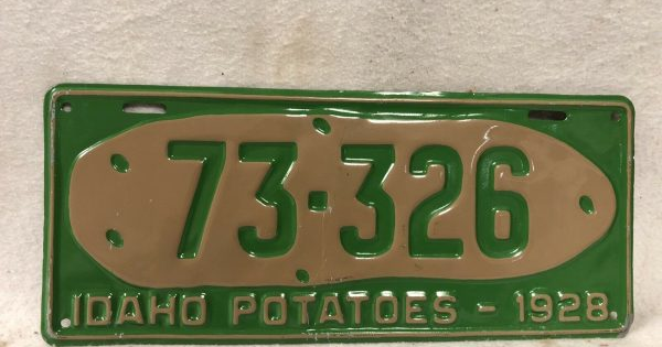 Taking the spud for a spin: 'World Famous Potatoes' license plate makes ...