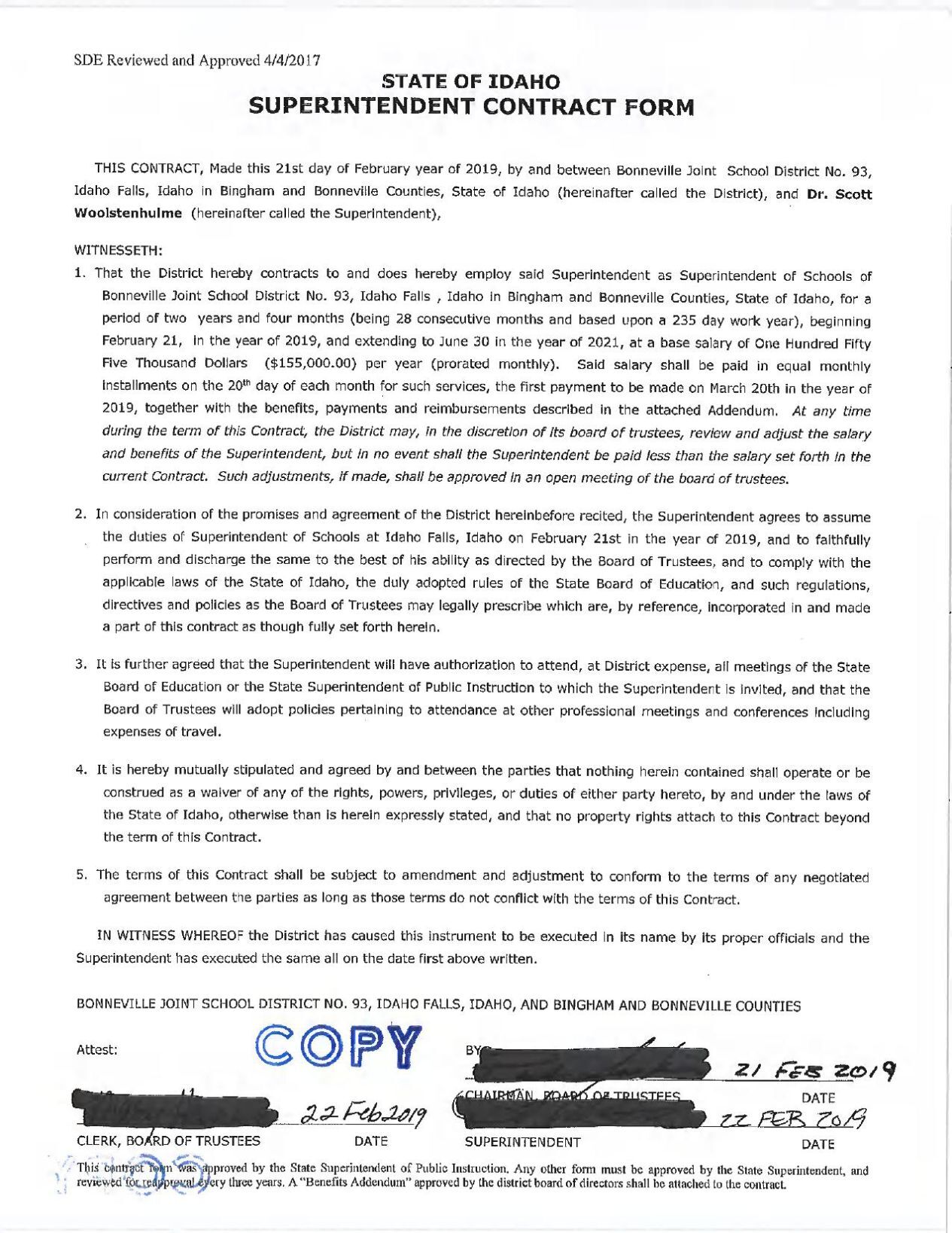 Woolstenhulme expected to make $155K as new Bonneville School District ...