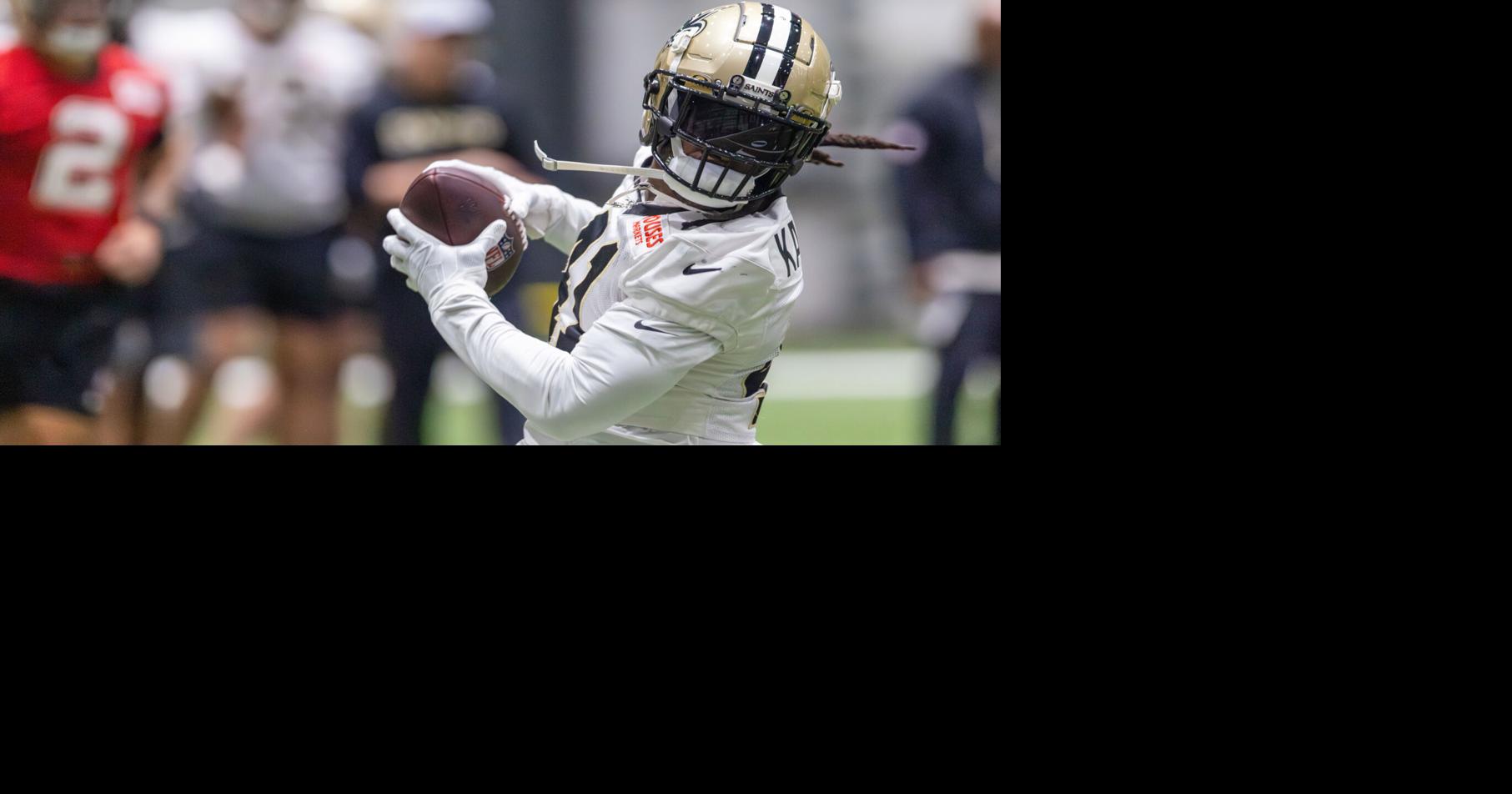 Alvin Kamara makes surprise appearance at Saints workout as his future ...